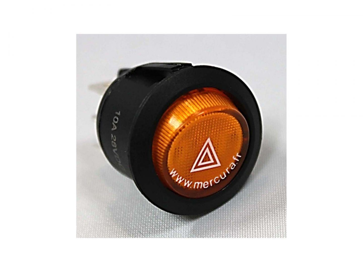 Amber triangle switch with built-in LED - Global Market
