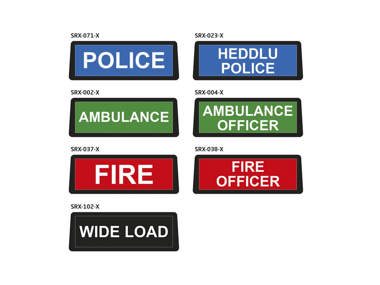 Safe Responder X - LED Visor Sign - United Kingdom